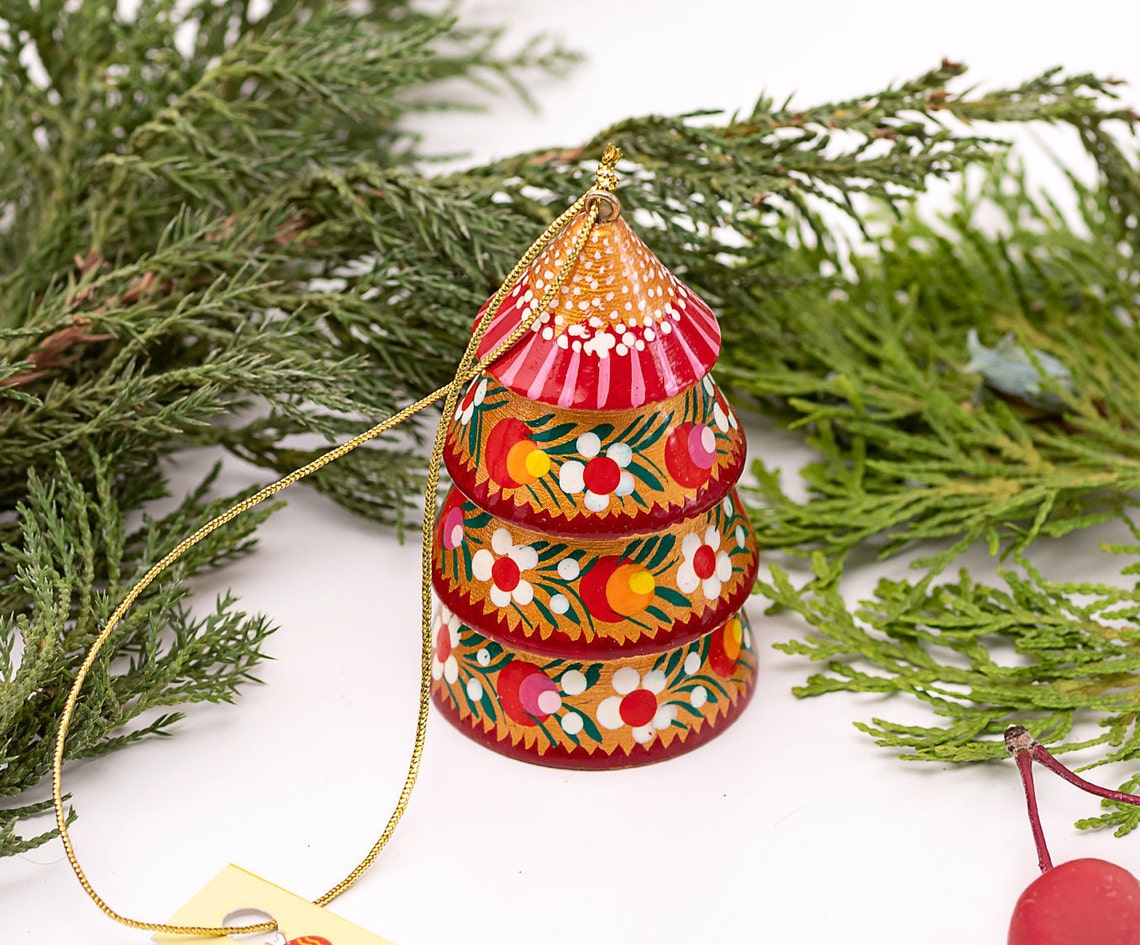 Christmas Bell Hand Painted Christmas Ornaments Handcrafted - Etsy