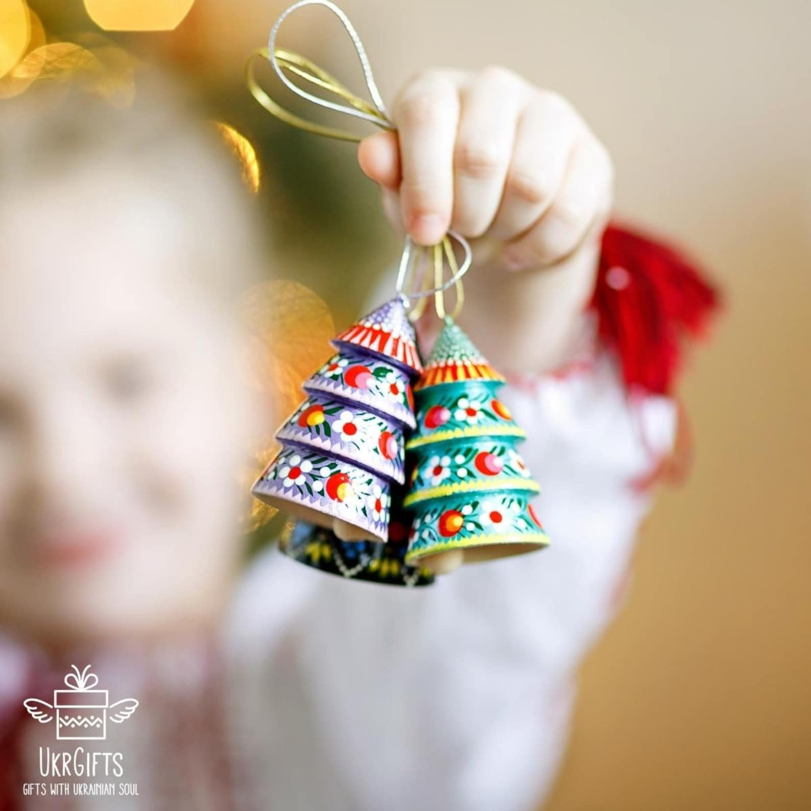 Christmas Bell Hand Painted Christmas Ornaments, Handcrafted Christmas ...