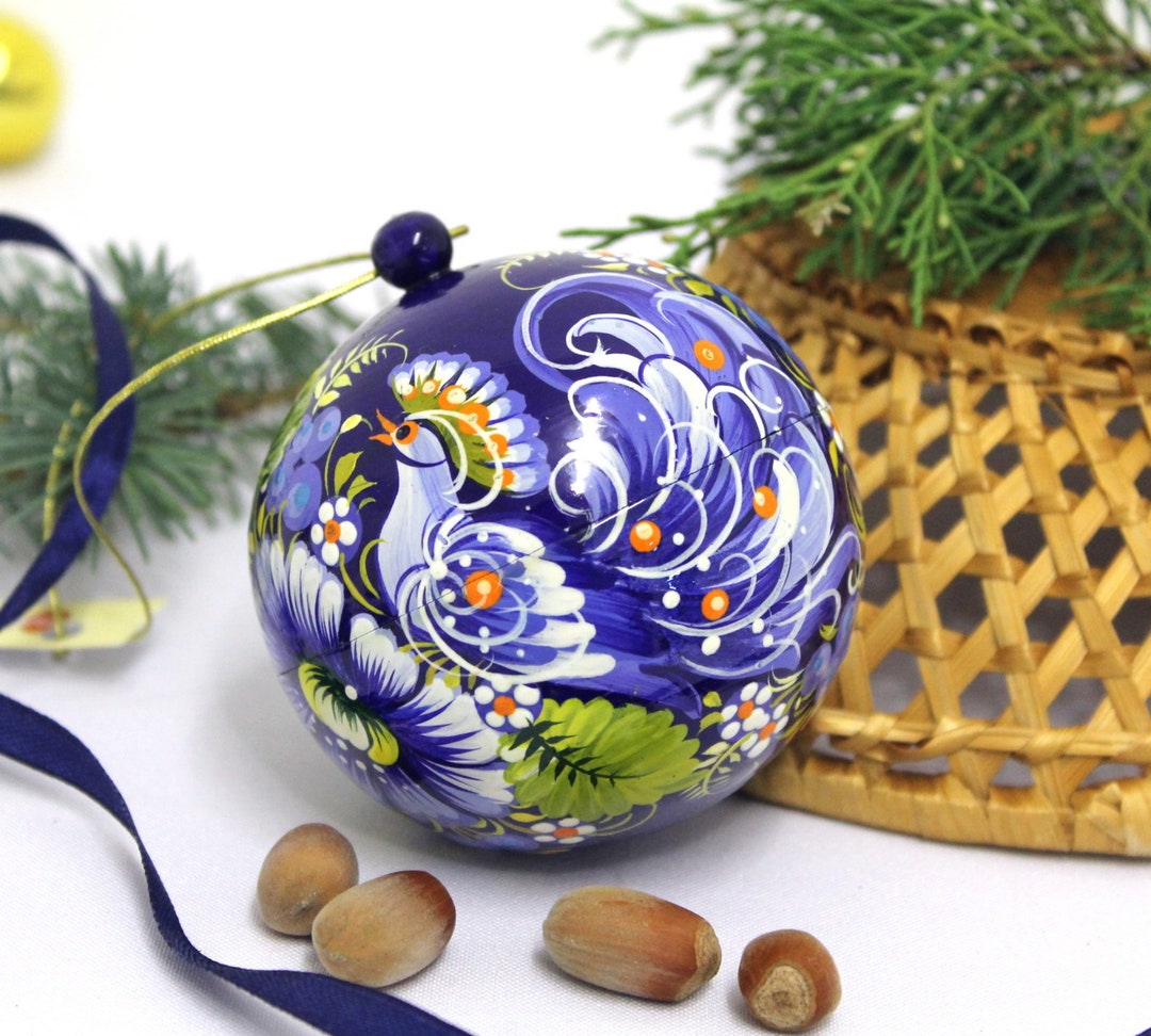 Exclusive Hand Painted Christmas Ball and Box for a Small Gift - Etsy