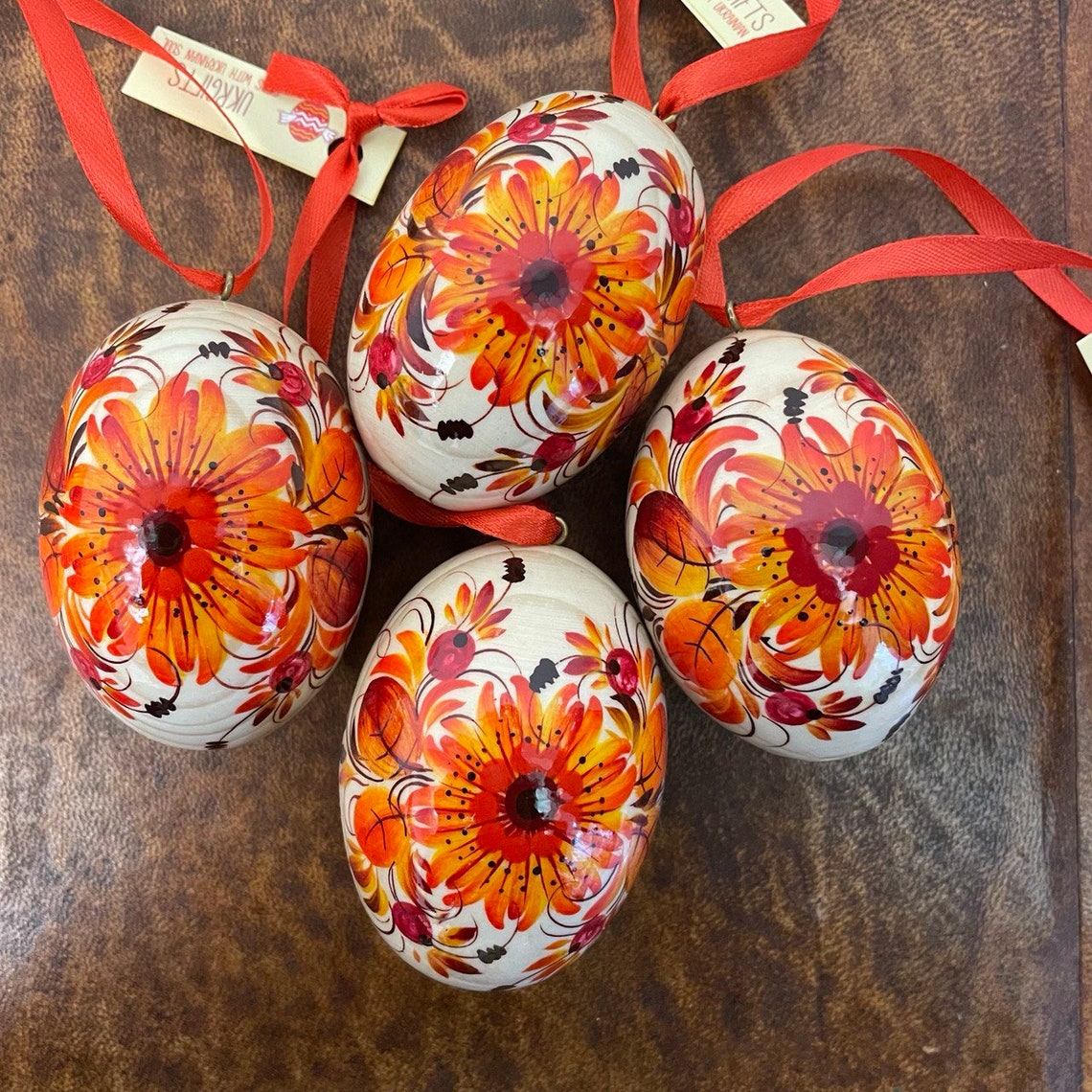 Hand Painted Wooden Eggs Set Easter Decorations Hand Made - Etsy