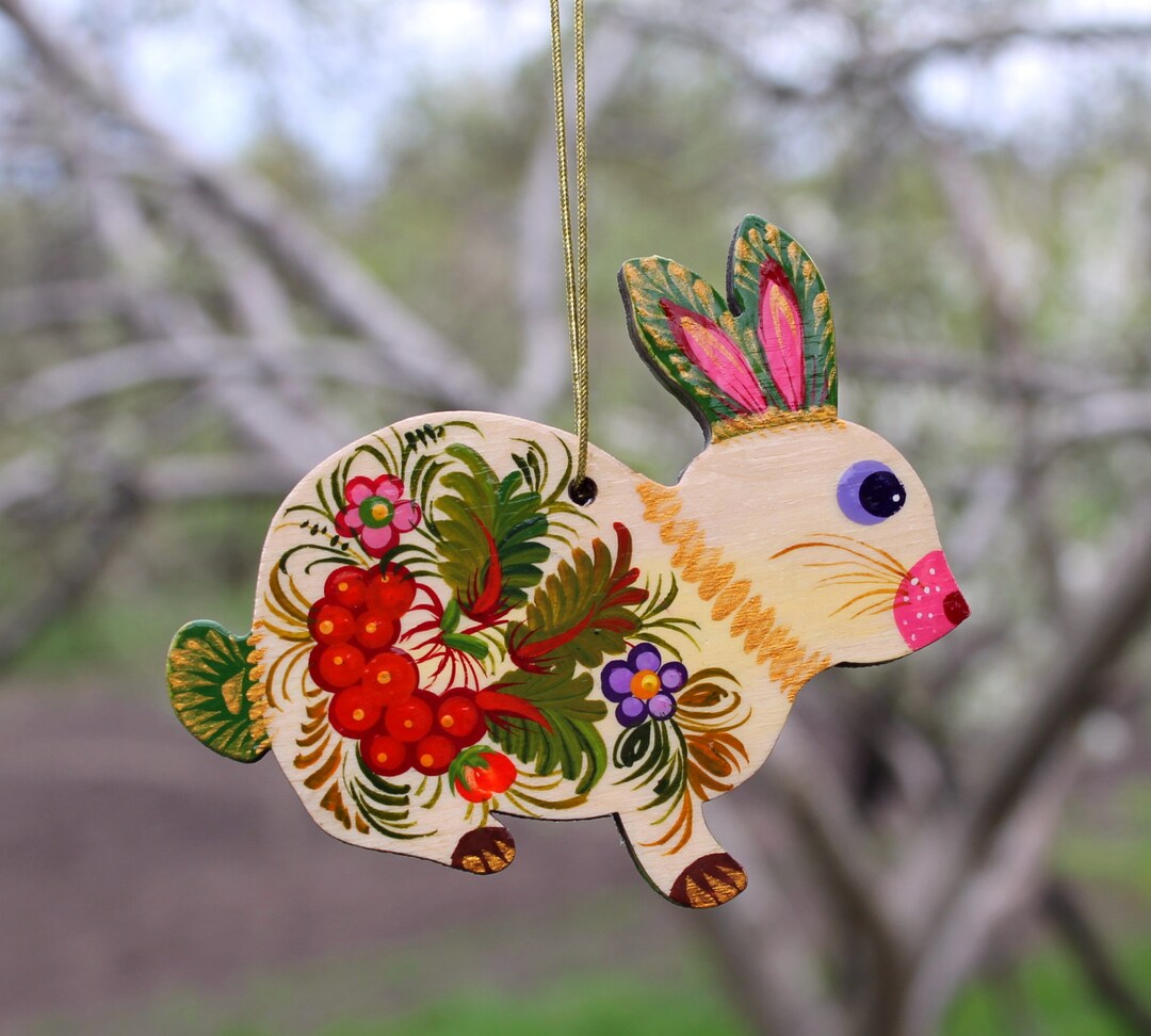 Easter Bunny Decorations Creative Wooden Easter Rabbits - Etsy
