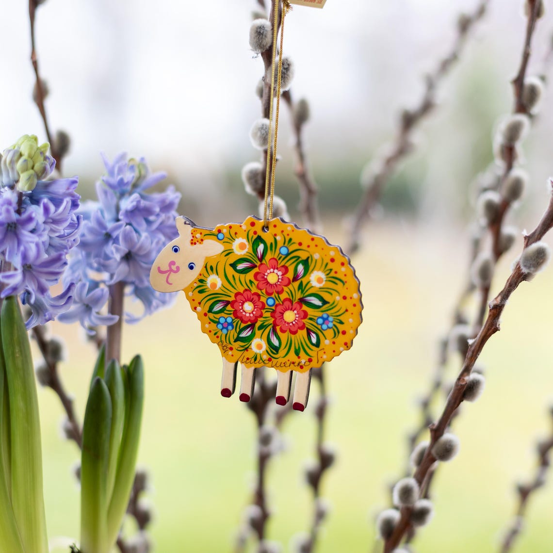 Sheep Ornaments - Original Hand Painted Sheep Decorations Easter Lamb ...