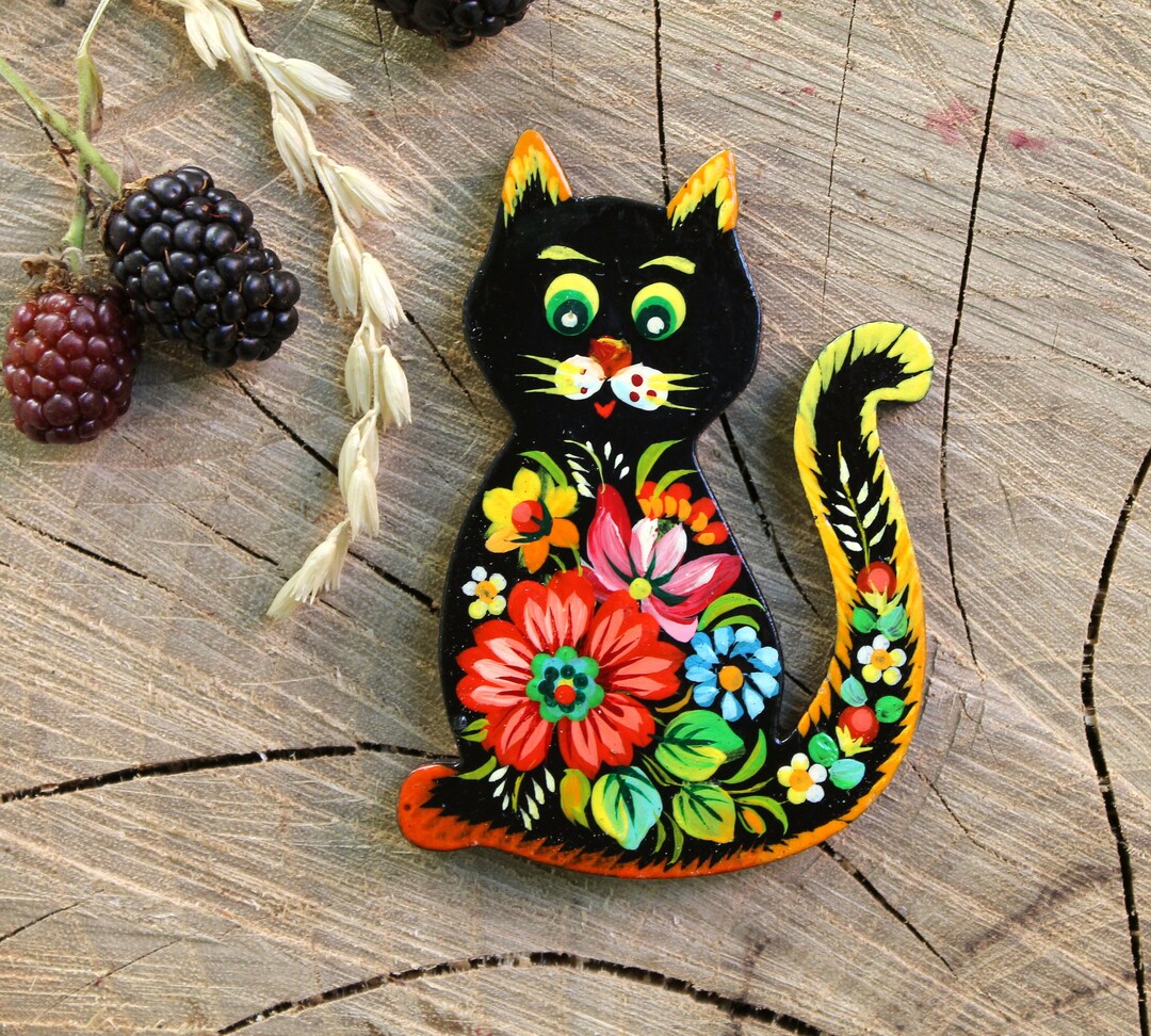 Cat Fridge Magnets - Animal Wooden Magnets Figures - Funny Cats Magnets ...