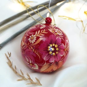 Hand Painted Wooden Christmas Ball Openable for Gifts in Ukrainian ...