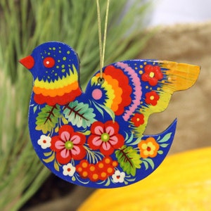 Ukrainian Christmas Ornaments Bird Wooden Traditional Painted Christmas ...