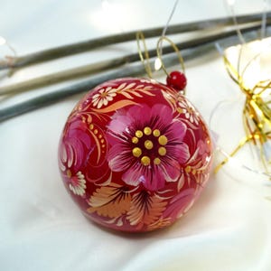 Hand Painted Wooden Christmas Ball Openable for Gifts in Ukrainian ...