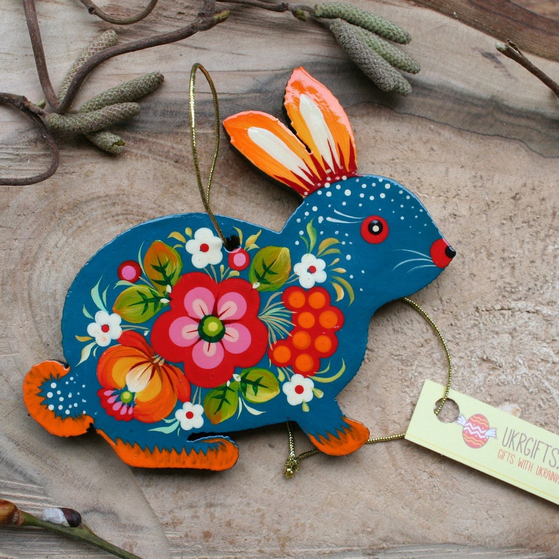 Wooden Easter Bunny Decorations original Wooden Easter | Etsy