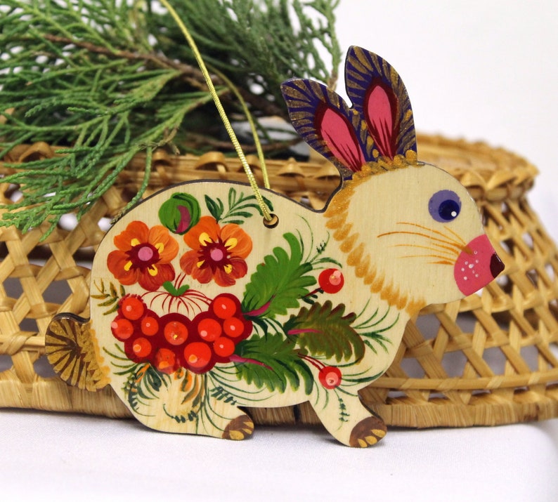 Easter Rabbit Decorations Creative Wooden Easter Bunny - Etsy