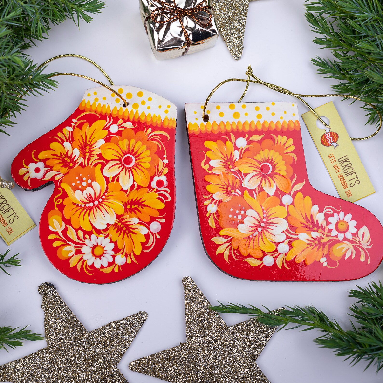 Christmas Stockings Wooden Ornament, Handmade Christmas Decorations ...