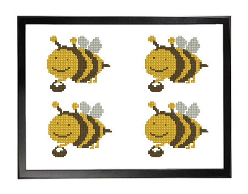 Small Honey Bee Cross Stitch Pattern - Nursery Decor (PDF Pattern) - Etsy