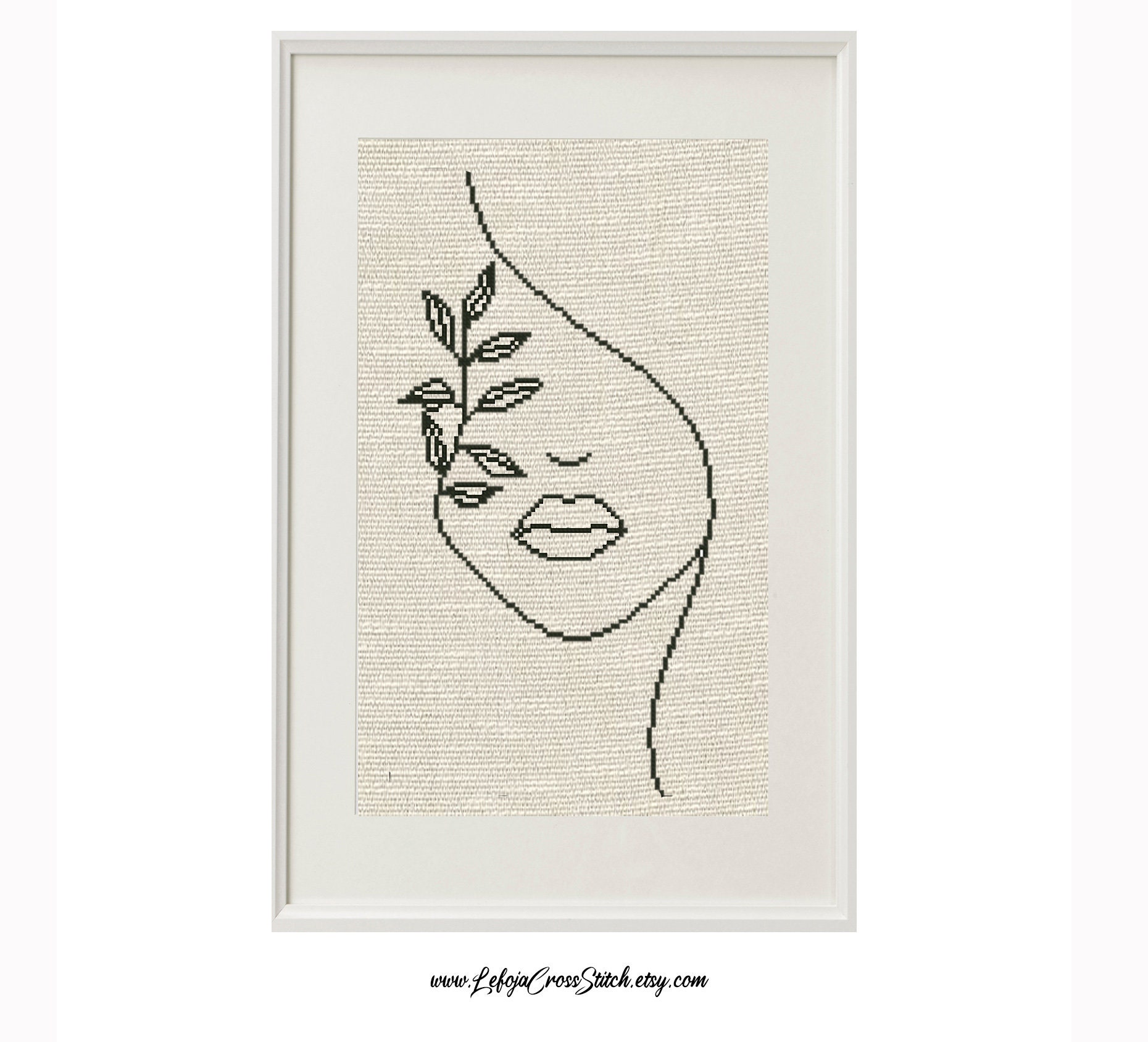 Embroidery Lily Botanic Minimal Easy Cross Stitch Pattern Instant PDF ...