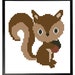 Squirrel Cross Stitch Pattern Forest Friends Set, Nursery Dorm Decor ...