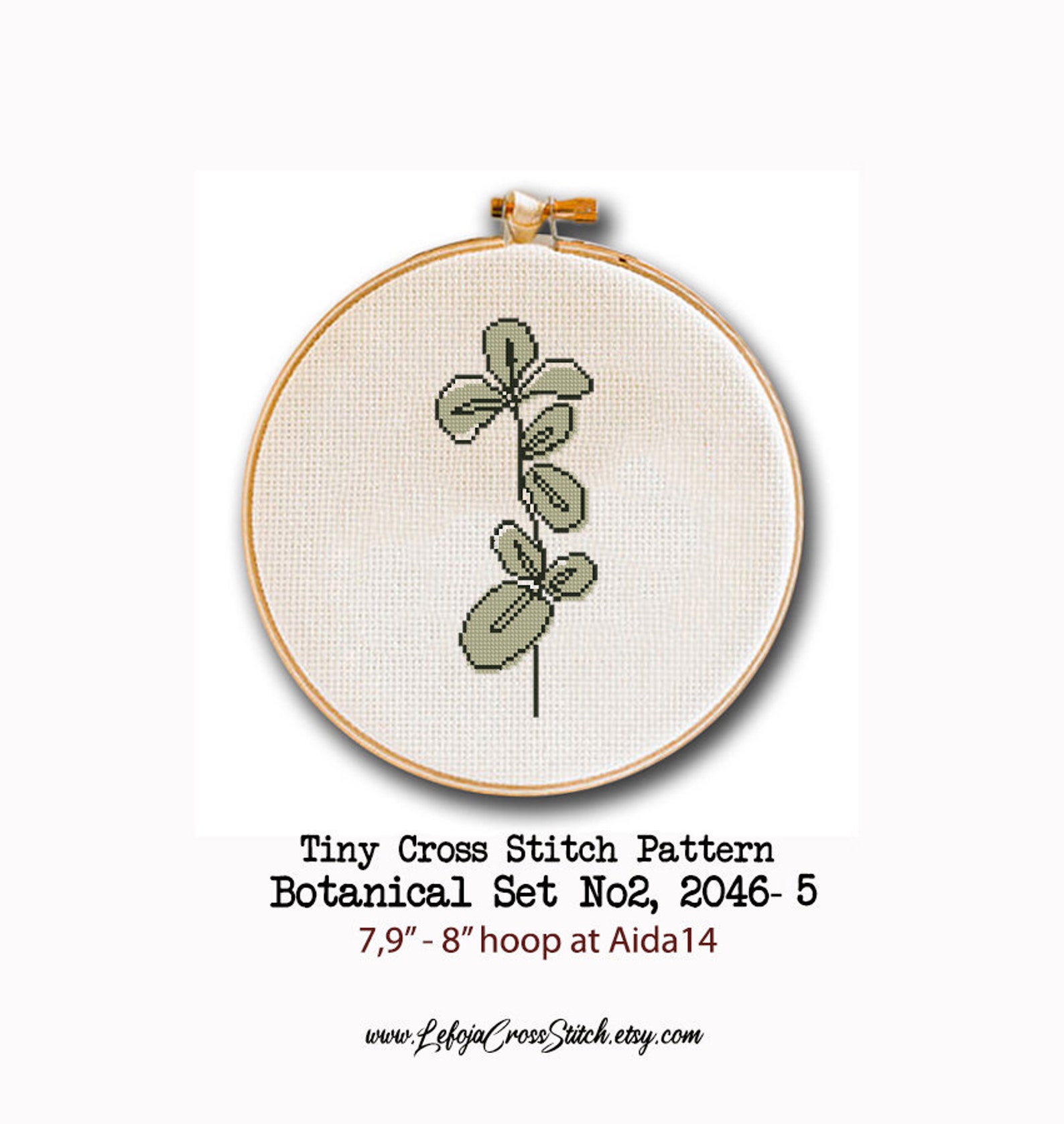 Tiny Leaf Botanic Easy Cross Stitch Pattern One Line Drawing - Etsy