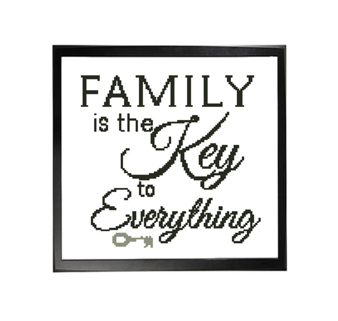 Cross Stitch Family Sign Pattern Typography Poster Home Decor - Etsy