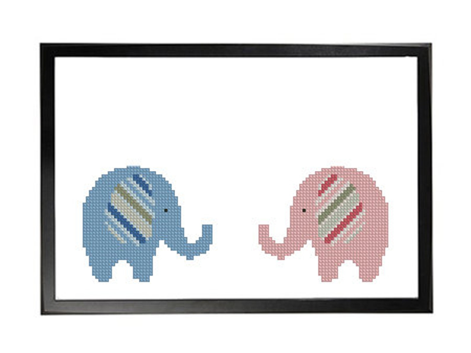 Blue Elephant small Cross Stitch Pattern Two Patterns Incl. - Etsy