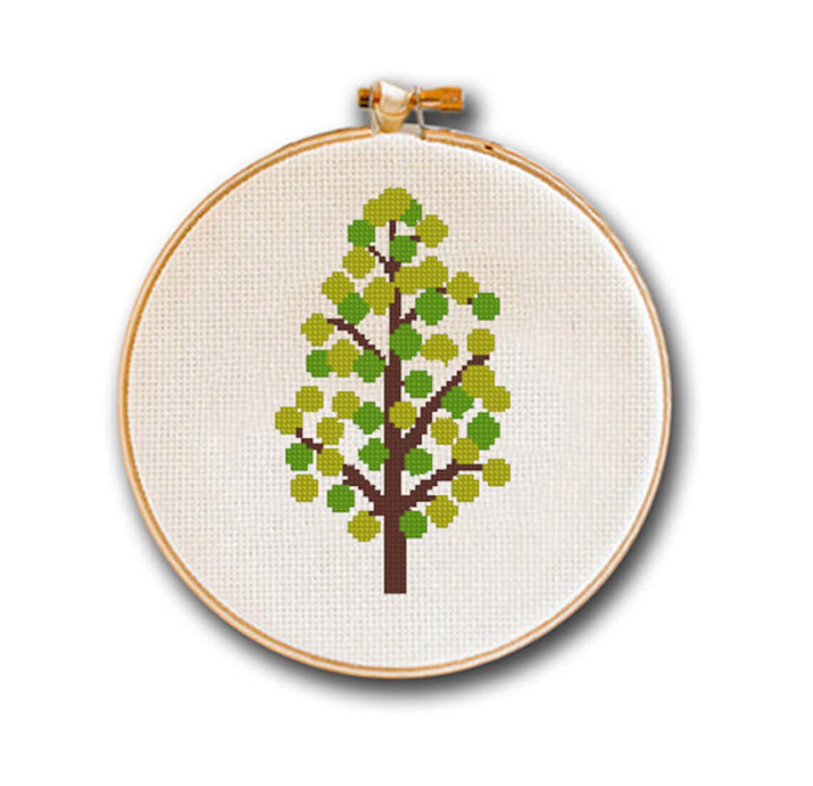 Easy Cross Stitch Pattern of a Spring Tree Modern Counted - Etsy