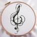 Treble Clef Cross Stitch Pattern Modern Cross Stitch by - Etsy