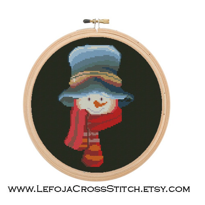 Cute Little Snowman Cross Stitch Pattern Winter Time Home - Etsy