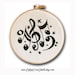 Musical Notes and a Treble Clef Cross Stitch Pattern, Music Cross ...