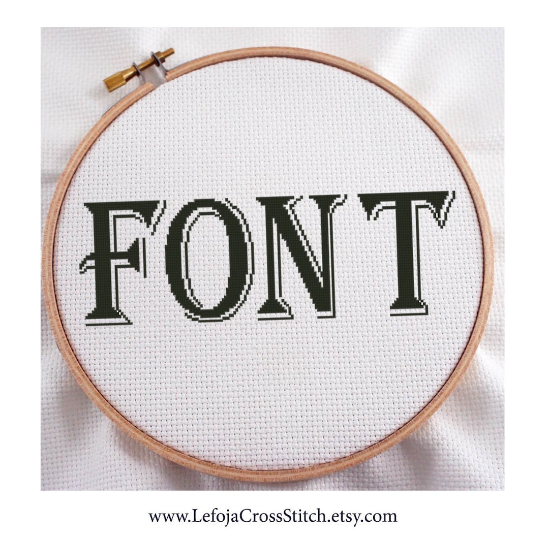 Font Cross Stitch Pattern, Alphabet Capital Letter Chart, 47 Sts High ...