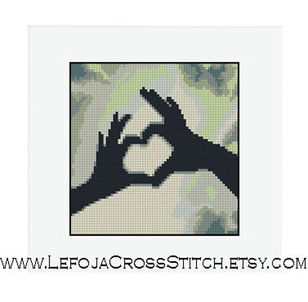 Cross Stitch Pattern Heart of Hands Love Message, Valentines, Mothers ...