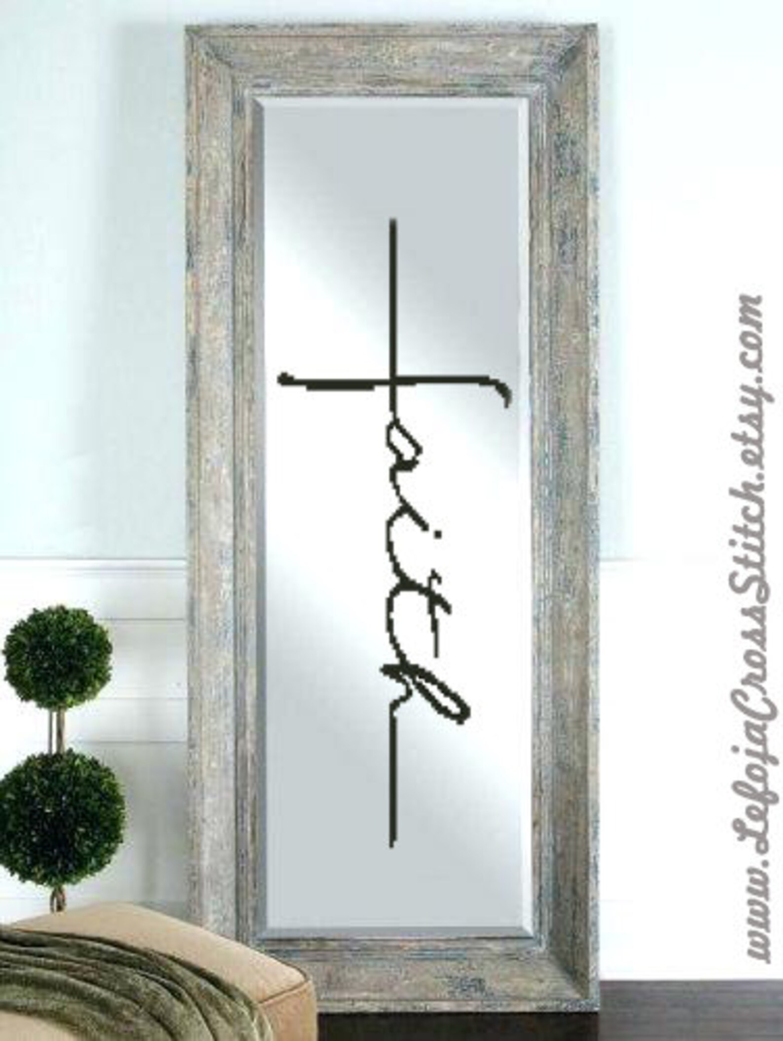 Cross Sign Faith Signature Modern Cross Stitch Pattern by | Etsy