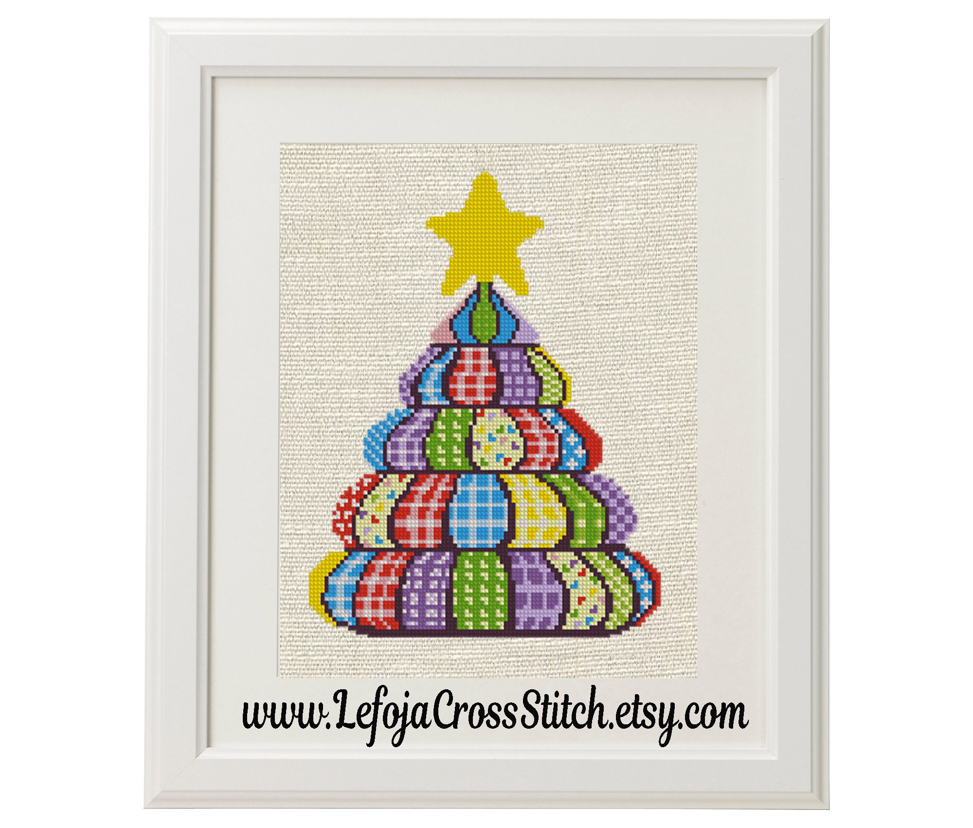 Christmas Tree Cross Stitch Pattern Stylized Christmas Tree - Etsy