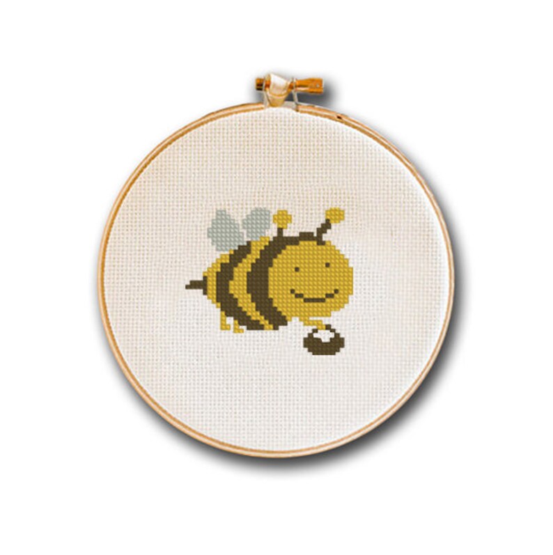 Small Honey Bee Cross Stitch Pattern - Nursery Decor (PDF Pattern) - Etsy
