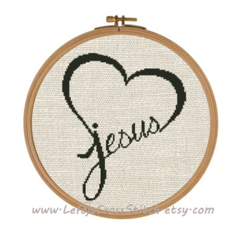 Jesus Sign Cross Stitch Pattern Modern Cross Stitch Pattern - Etsy