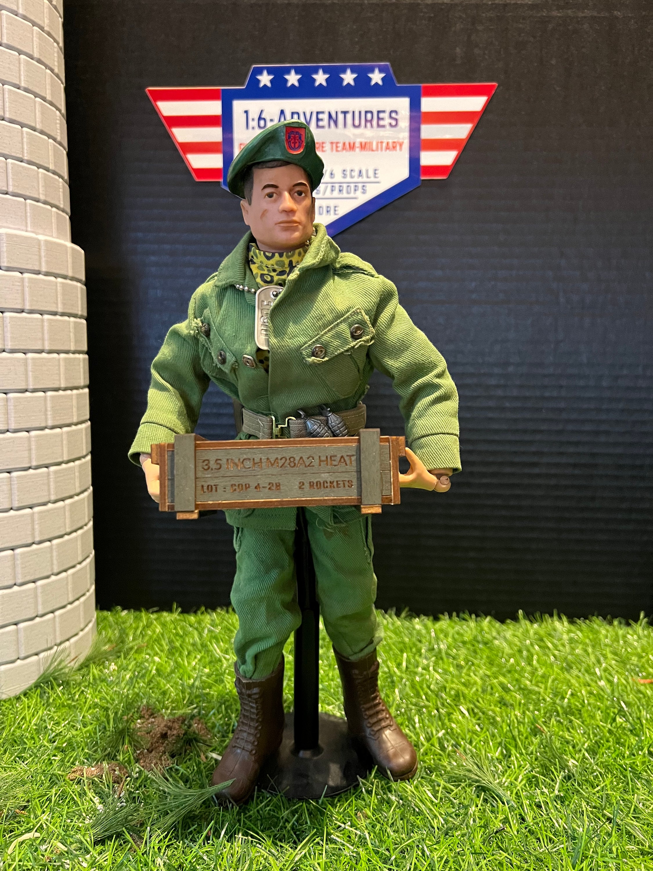 Gi Joe / Action Figure 1/6 Scale Green Beret Custom Bazooka Shell Crate ...