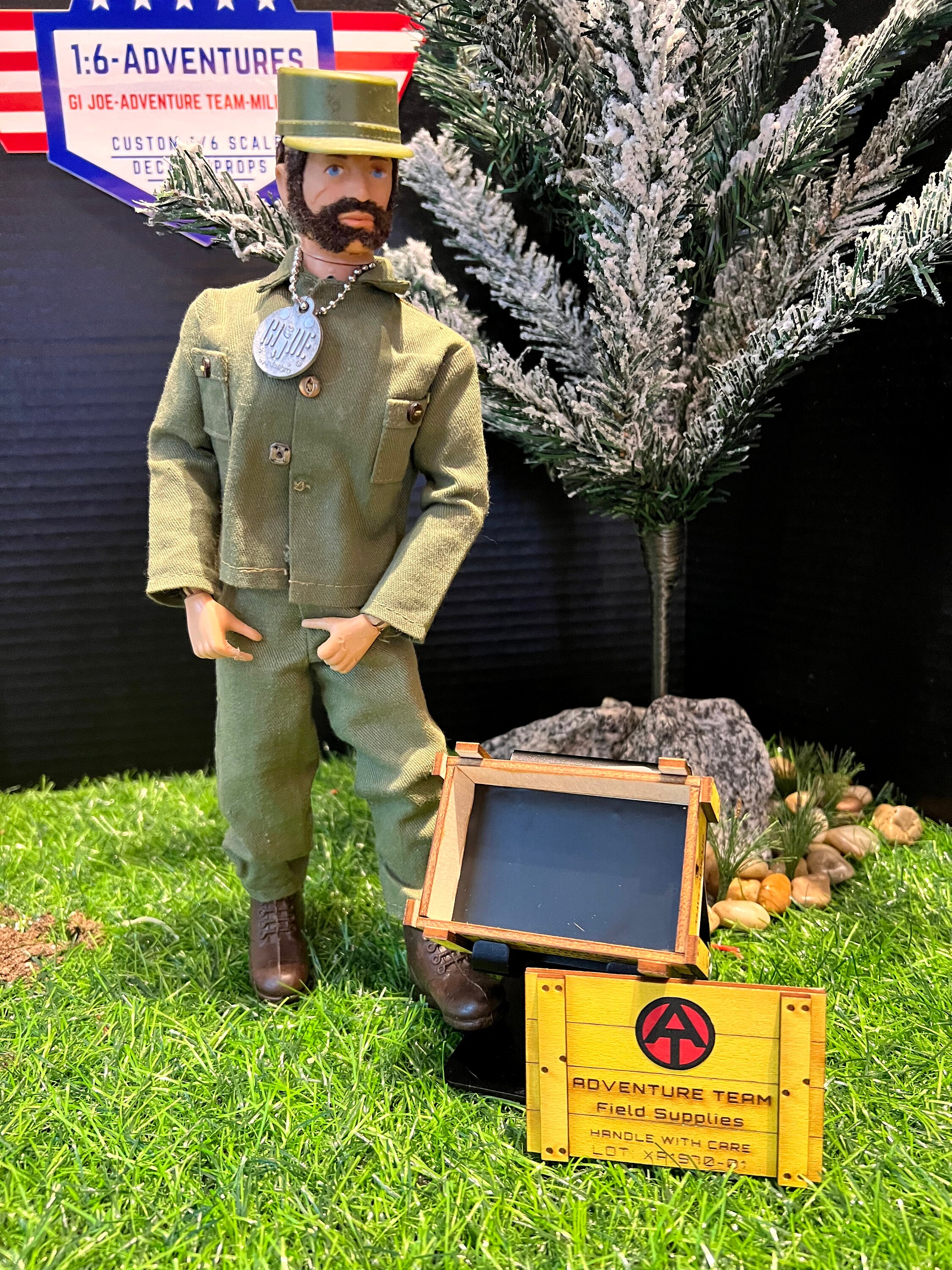 Gi Joe / Adventure Team Themed Custom Wood Exploration Crate: Yellow Version-atsmcratevr05 - Etsy