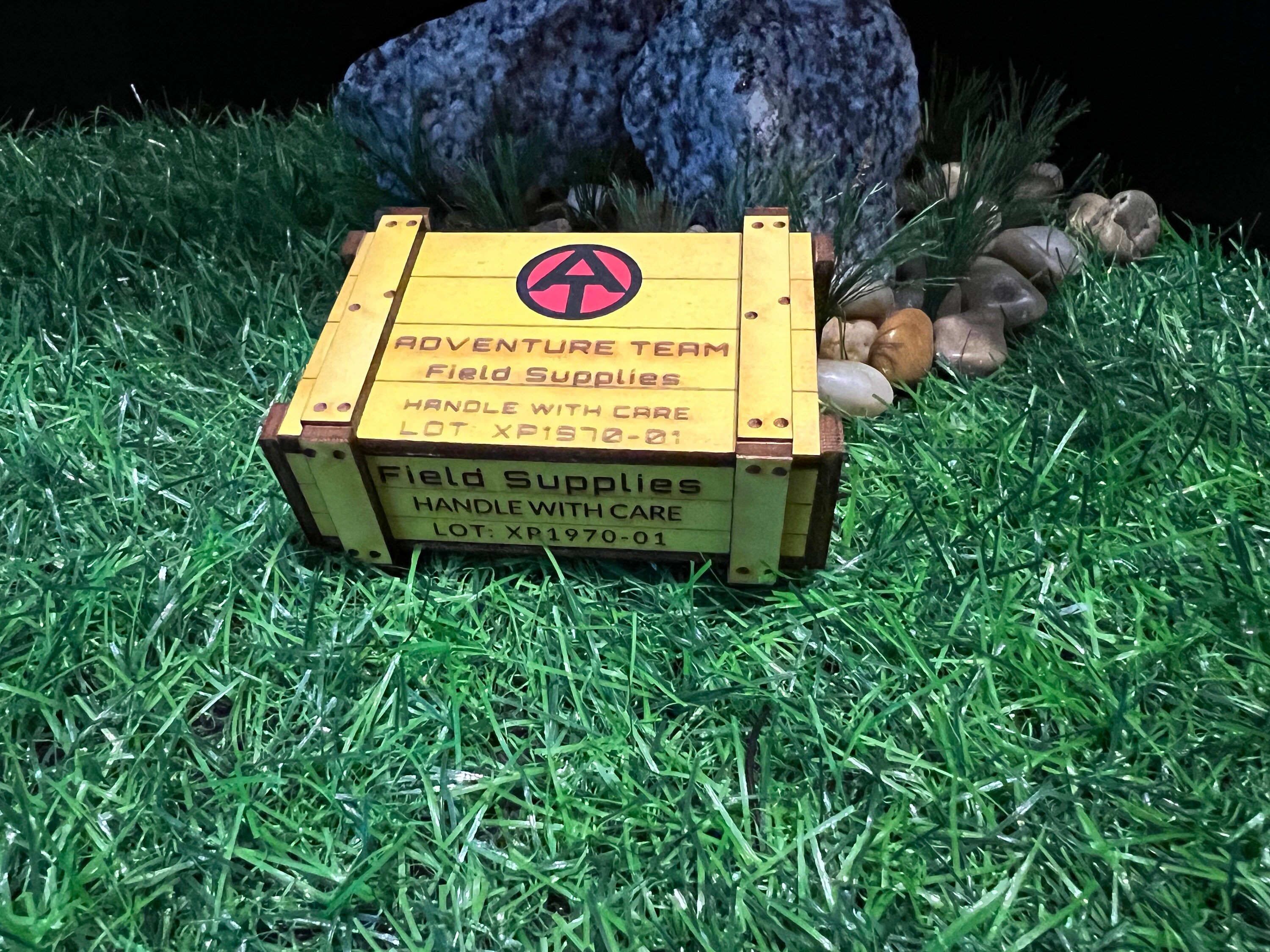 Gi Joe / Adventure Team Themed Custom Wood Exploration Crate: Yellow ...