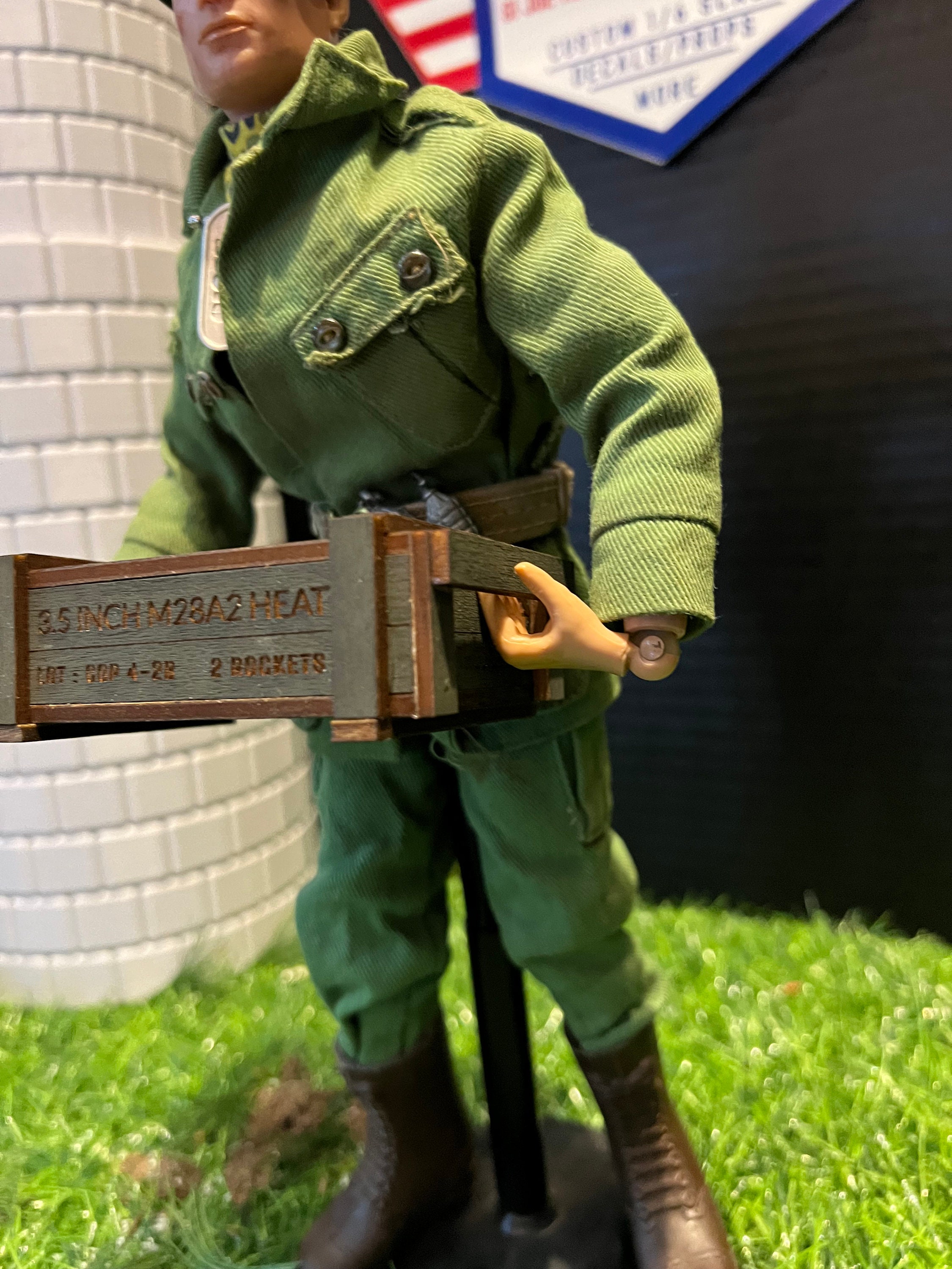 Gi Joe / Action Figure 1/6 Scale Green Beret Custom Bazooka Shell Crate ...