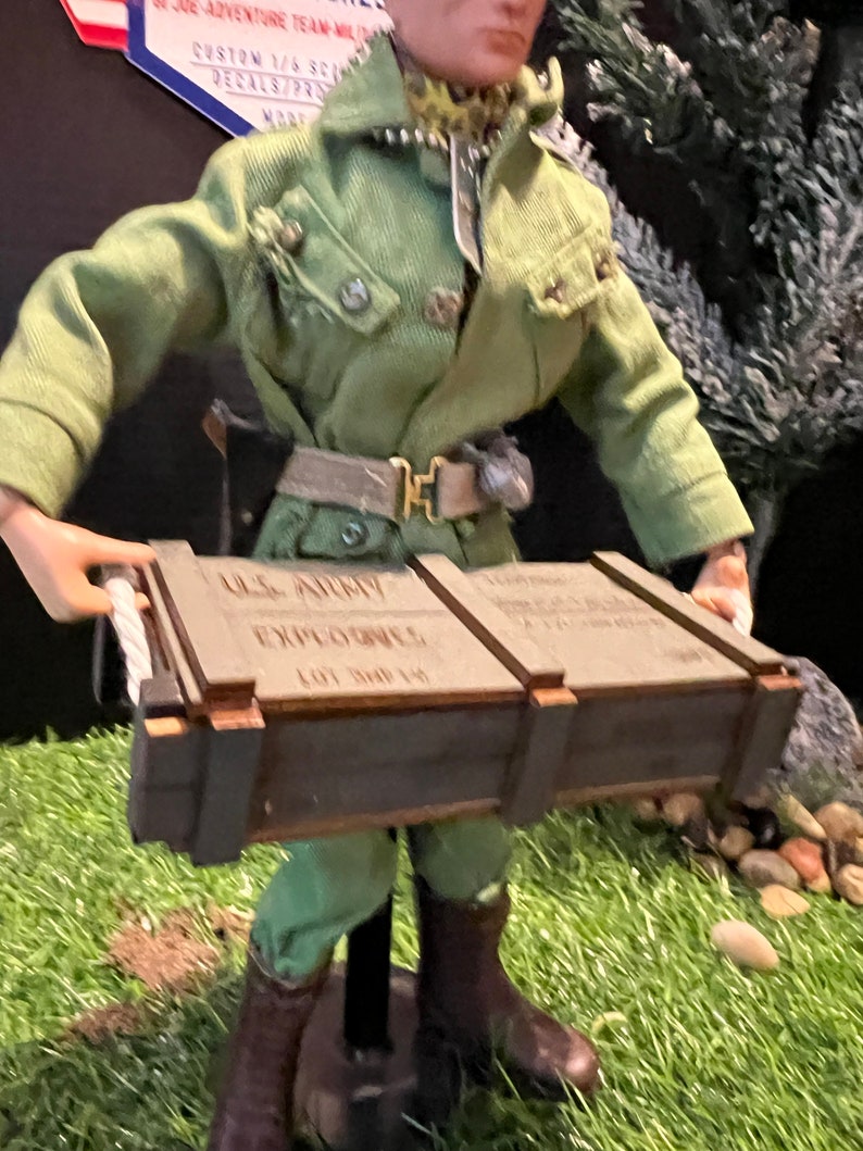Gi Joe / Action Figure Custom 106mm Recoilless Rifle Wood Green Crate ...