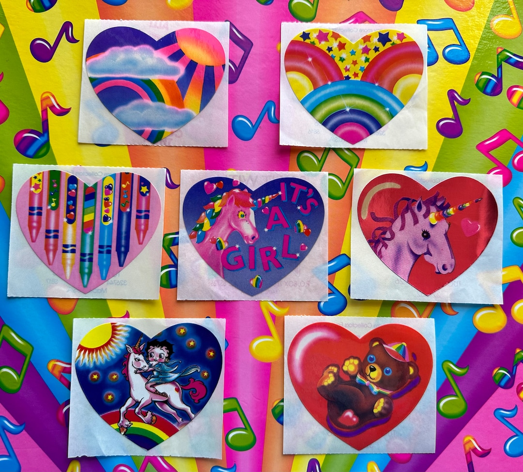 Lisa Frank 80s Vintage HEART Sticker Modules PICK ONE - Etsy