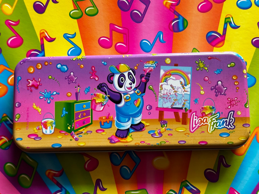 Lisa Frank HTF Panda Painter Large METAL Pencil Case - Etsy