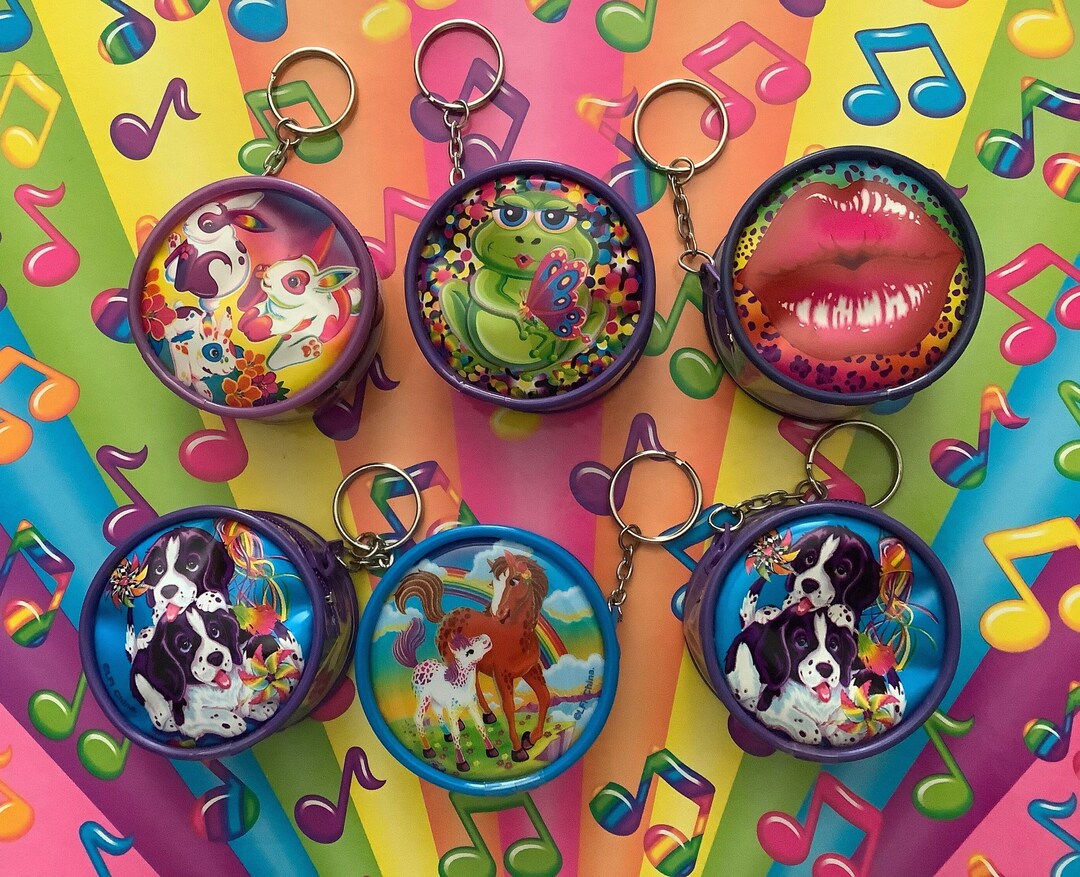Lisa Frank 90s Vintage Small Round Coin Pouch Keychains PICK ONE - Etsy