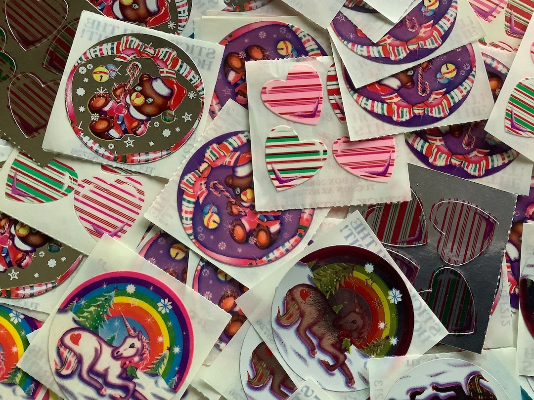 80s Vintage Lisa Frank SEASONS GREETINGS Foil Sticker Mods PICK One - Etsy