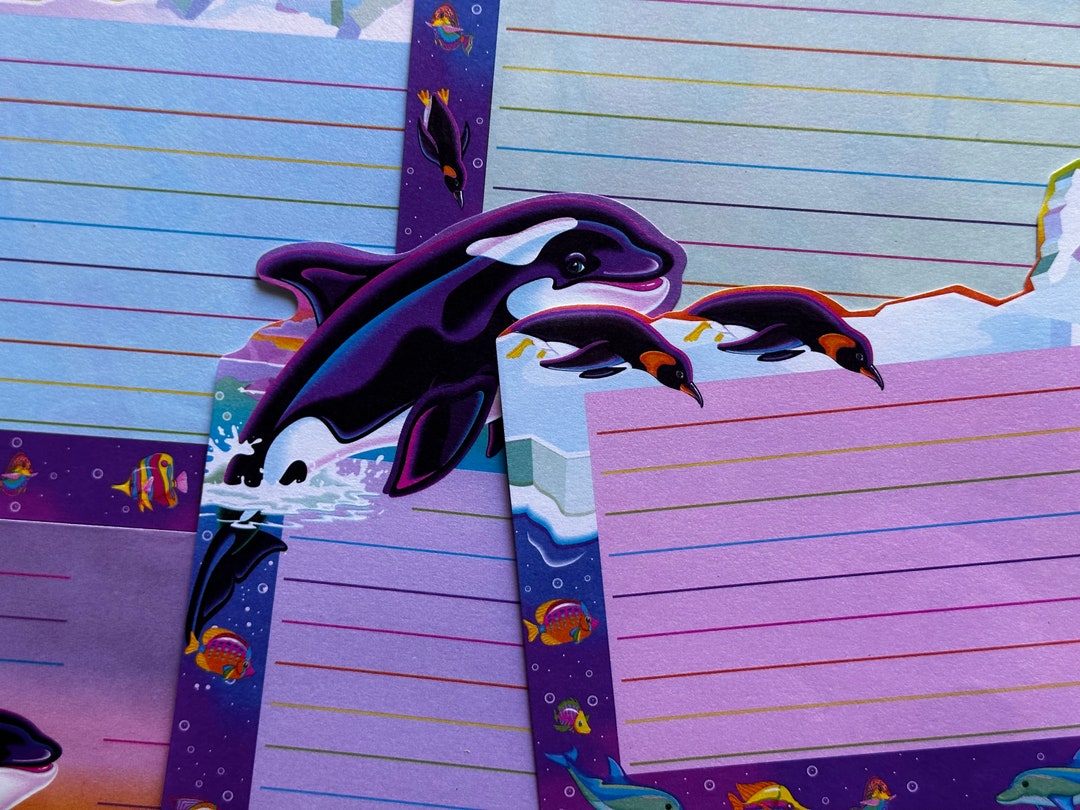 Lisa Frank Vintage Max Splash Orca BUDDIES Stationery Sheets Envelope ...