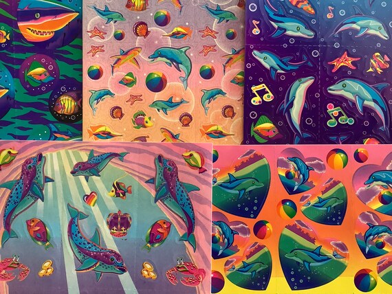 Lisa Frank 90s Vintage Dolphins Sharks Spotted Dolphins - Etsy