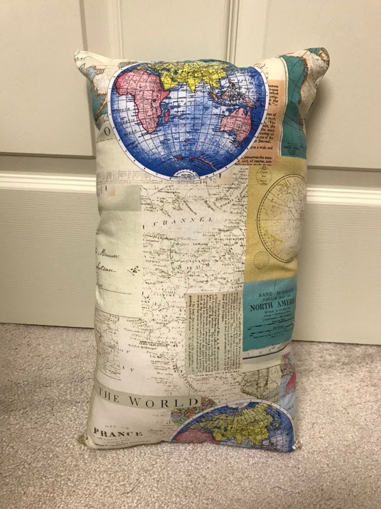 World Map Pillow - Etsy