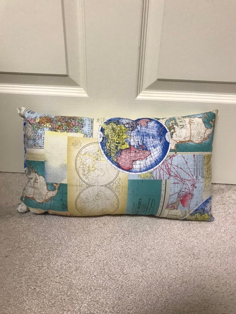 World Map Pillow - Etsy
