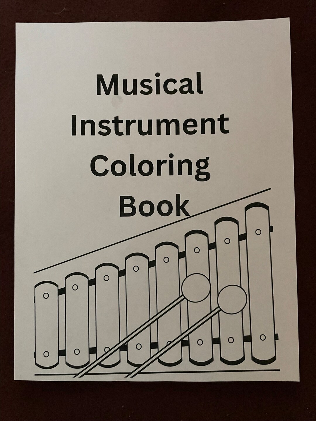 Musical Instruments Coloring Book - Etsy
