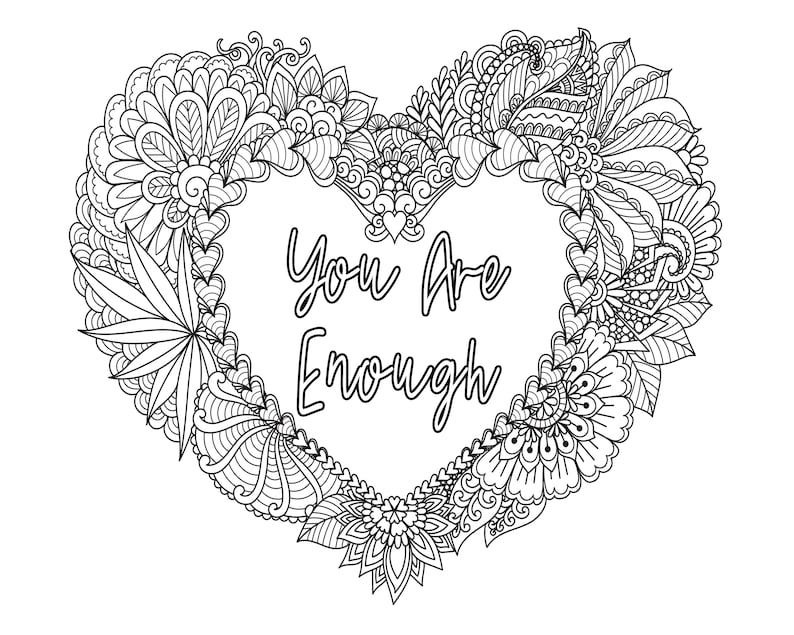 Inspirational Quotes Coloring Pages for Adults. Zentangle Digital ...