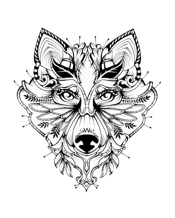 Zentangle Adult Coloring Pages. Printable Digital Downloadable - Etsy