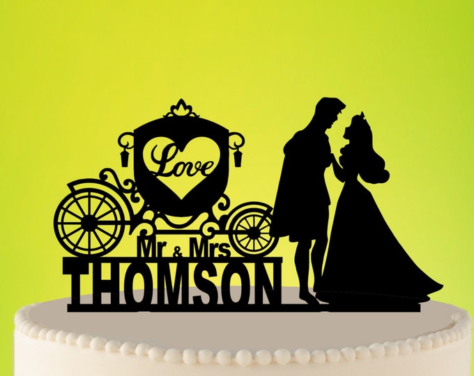 Disney Wedding Cake Topper cake topper princess Aurora and | Etsy