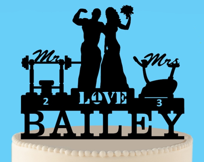 Bodybuilder Cake Topper,fitness Wedding Cake Topper,crossfit Couple ...