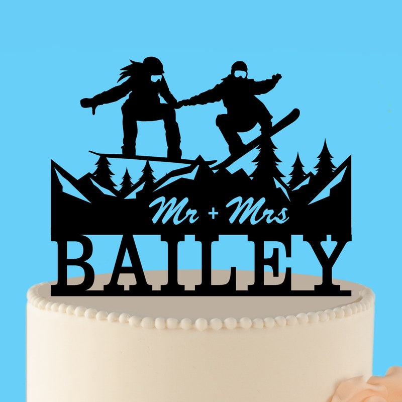 Winter Wedding Cake Topper - Etsy