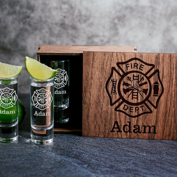 Firefighter Shot Glass - Etsy