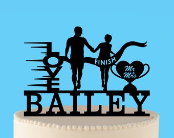 Runner Wedding Cake Topper - Etsy